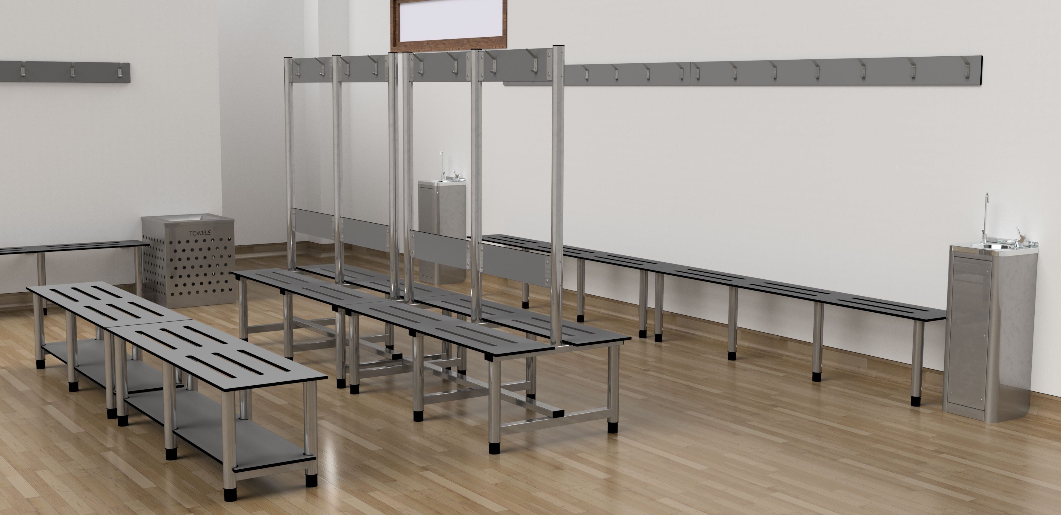 Premium Changing Room Benches – Saville Stainless