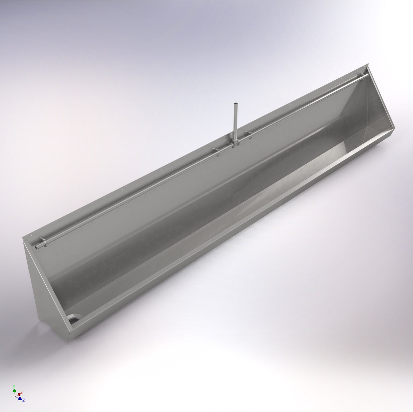 3000mm Wall Mounted Trough Urinal – Saville Stainless