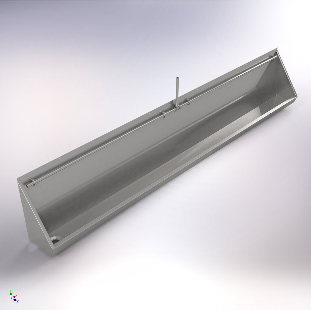 3000mm Wall Mounted Trough Urinal – Saville Stainless