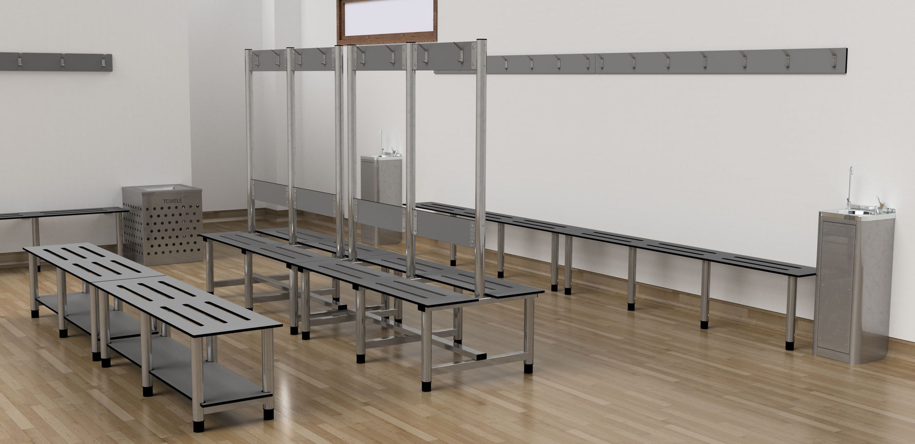 Premium Changing Room Benching – Saville Stainless